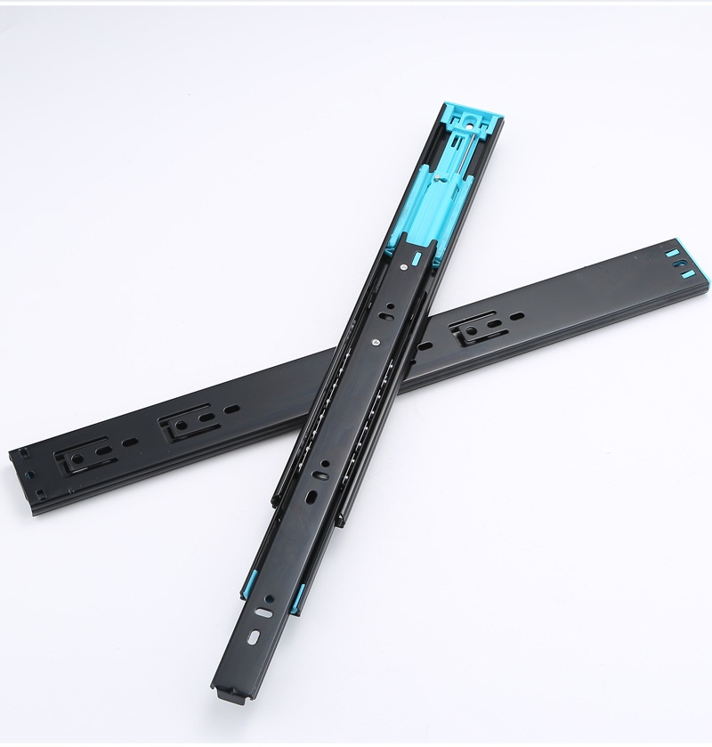 45mm Drawer three-section slide damped buffer slide track Computer desk ...