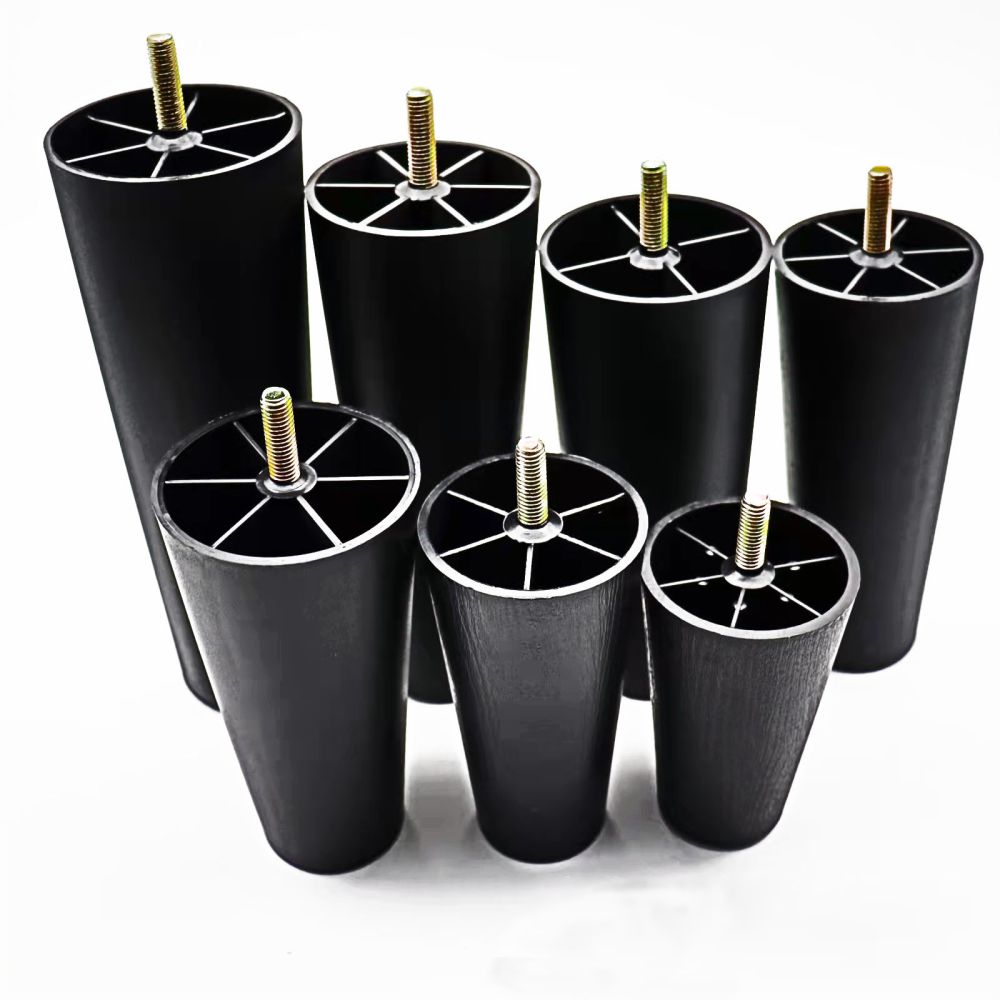 100-200mm round plastic sofa feet Black sofa legs furniture plastic ...