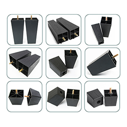 Square sofa plastic feet, furniture plastic feet, 83*200mm high square feet