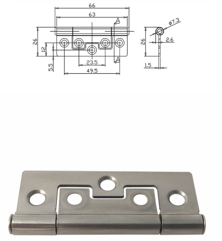 304 stainless steel hinge 2.5-inch non-slotted wooden door silent hinge ...